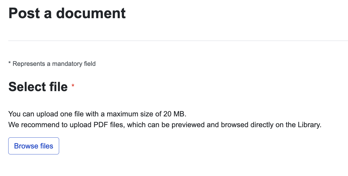 Post a Document | Capacity4dev